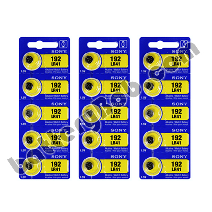 LR41 SONY - LR41W AG3 Type - Sony 3 Packs of 5 Batteries